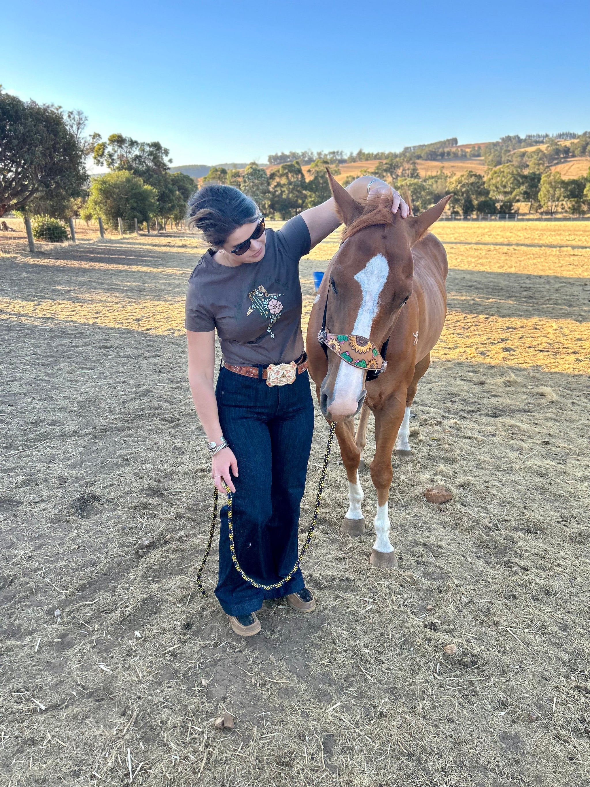Cowgirl Cool Tee- Walnut – Foster's Western Threads
